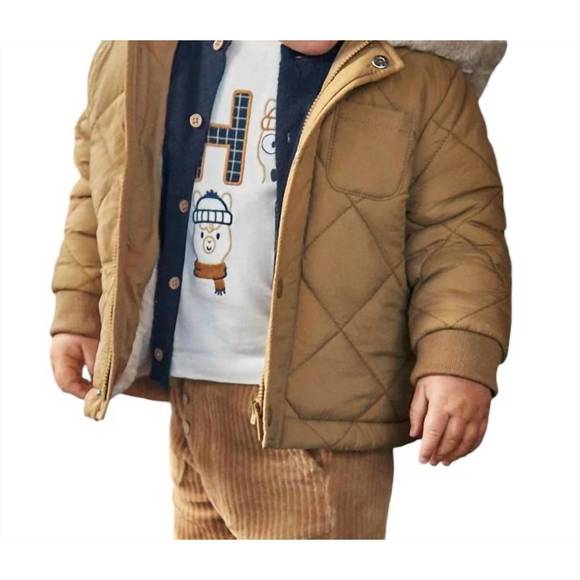 Mayoral | Jackets & Coats | New Mayoral Fur Padded Coat In Toffee ...